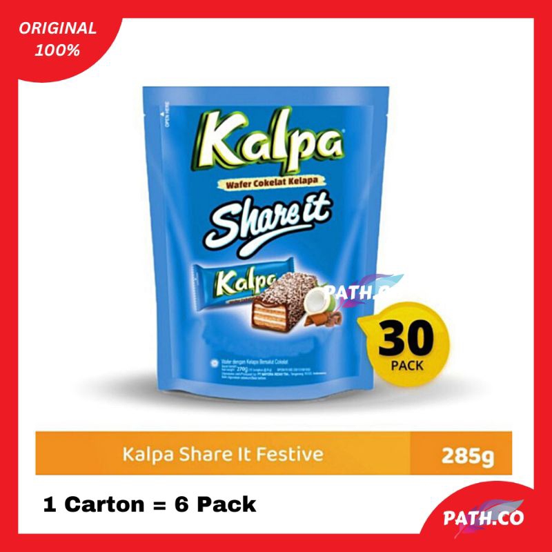 Kalpa Share It Pouch 9.5gr x 30pcs | Chocolate Coated Coconut Wafer ...