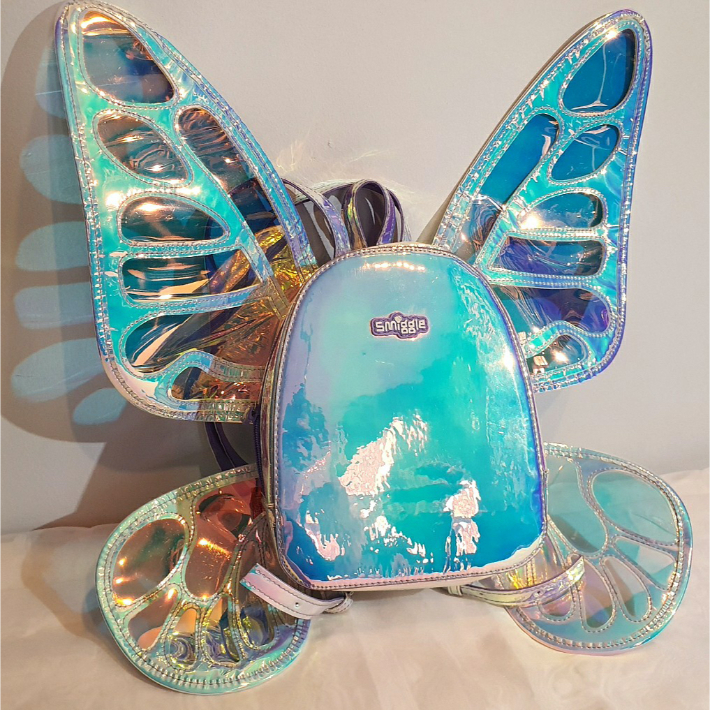 (REJECT) Smiggle BRITTANY BACKPACK BUTTERFLY SILVER (Read The ...