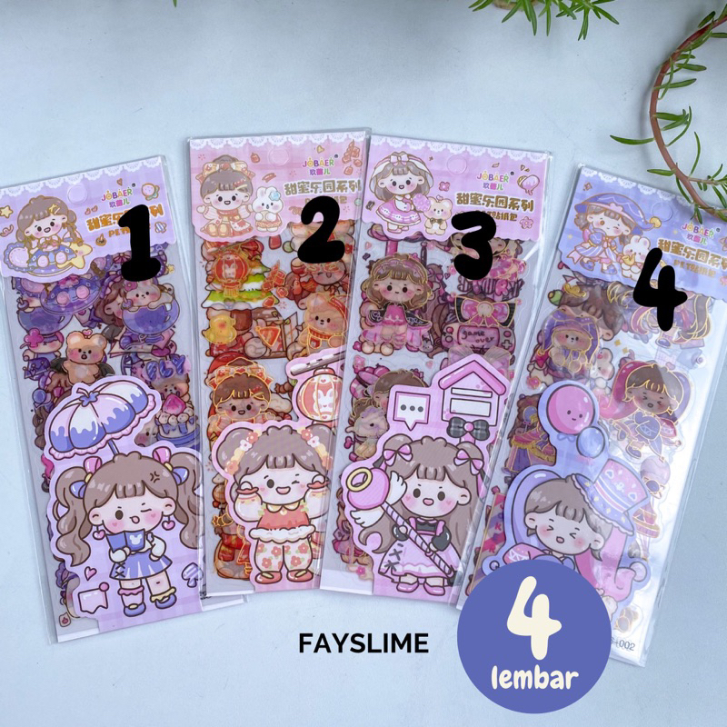 Momo Girl Cartoon Sticker Long Contents 4 Sheets | Shopee Malaysia