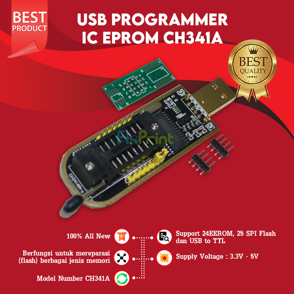 Usb Programmer Ic Eprom Ch341a Module Eeprom 24 25 Series Shopee Malaysia