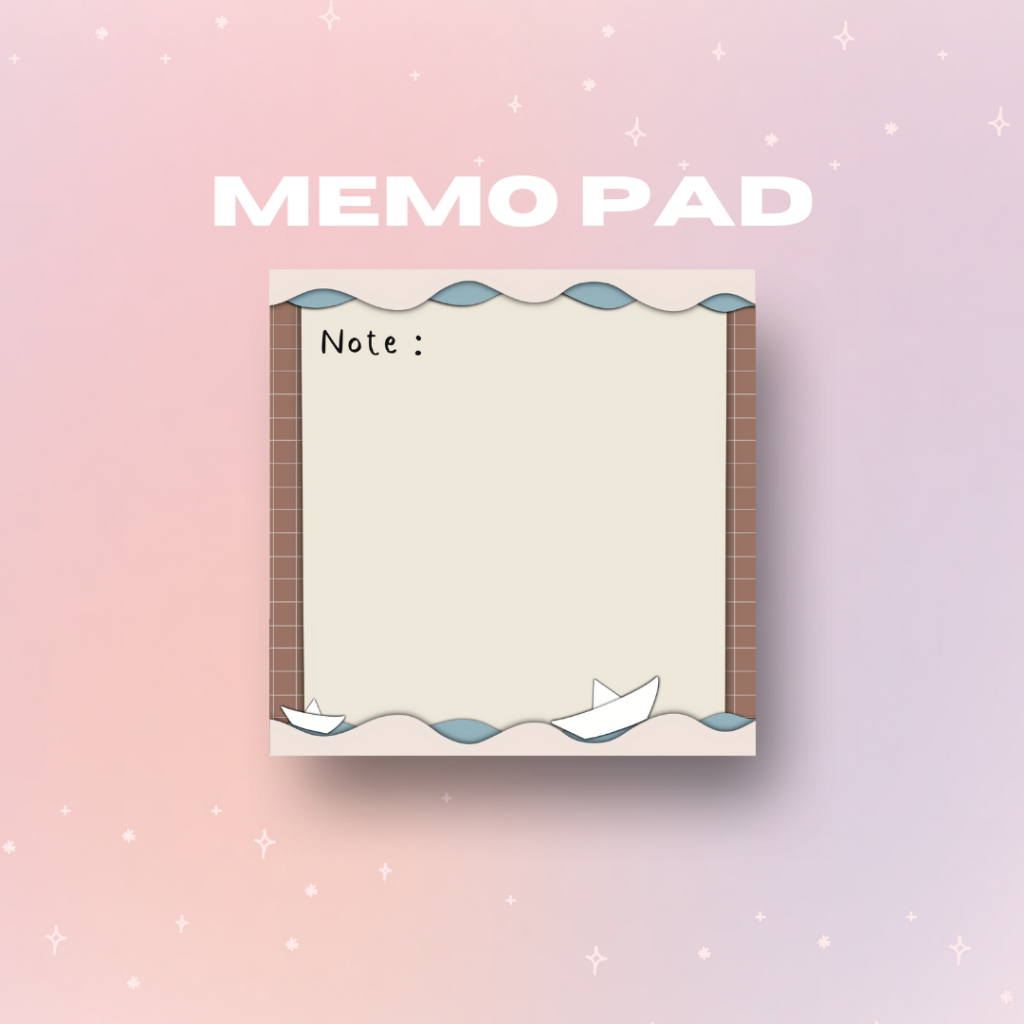 Memo PAD by cartoon_qu | Aesthetic memopad notepad square hvs | Shopee ...