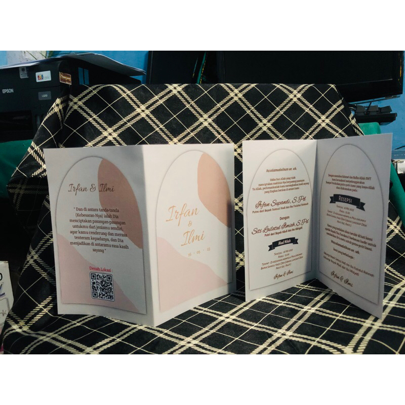 Mini wedding invitation measuring 11x15 cm | Shopee Malaysia