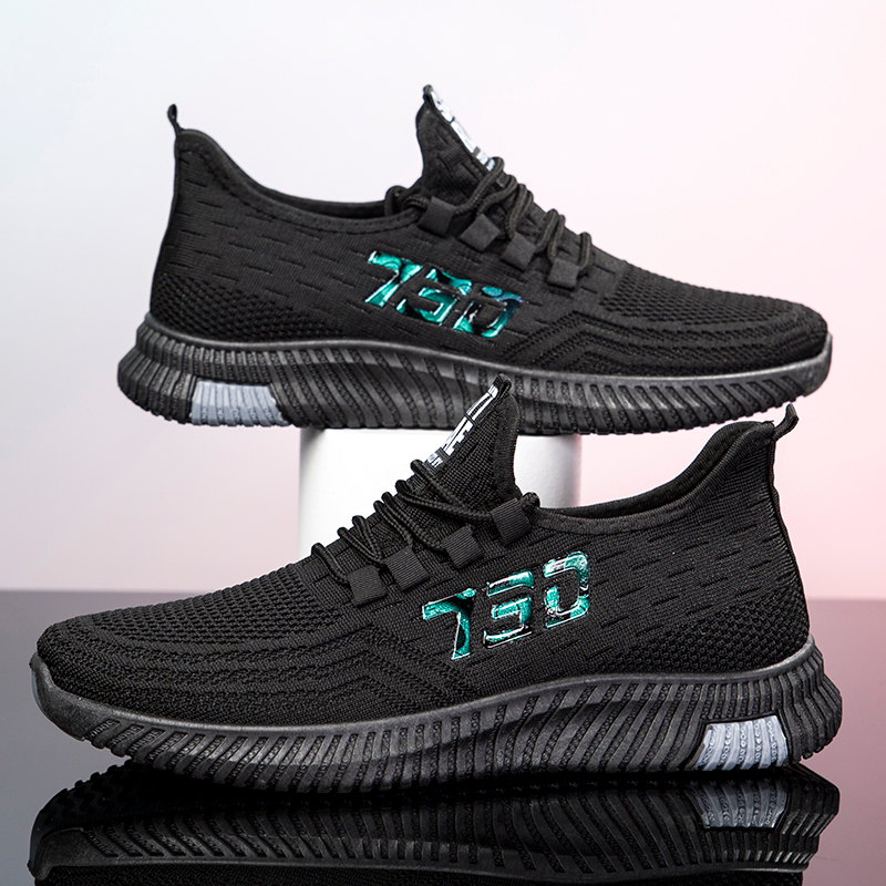 HITAM Highland Shoes Men Casual Black Sneaker Shoes Men Original Cool ...