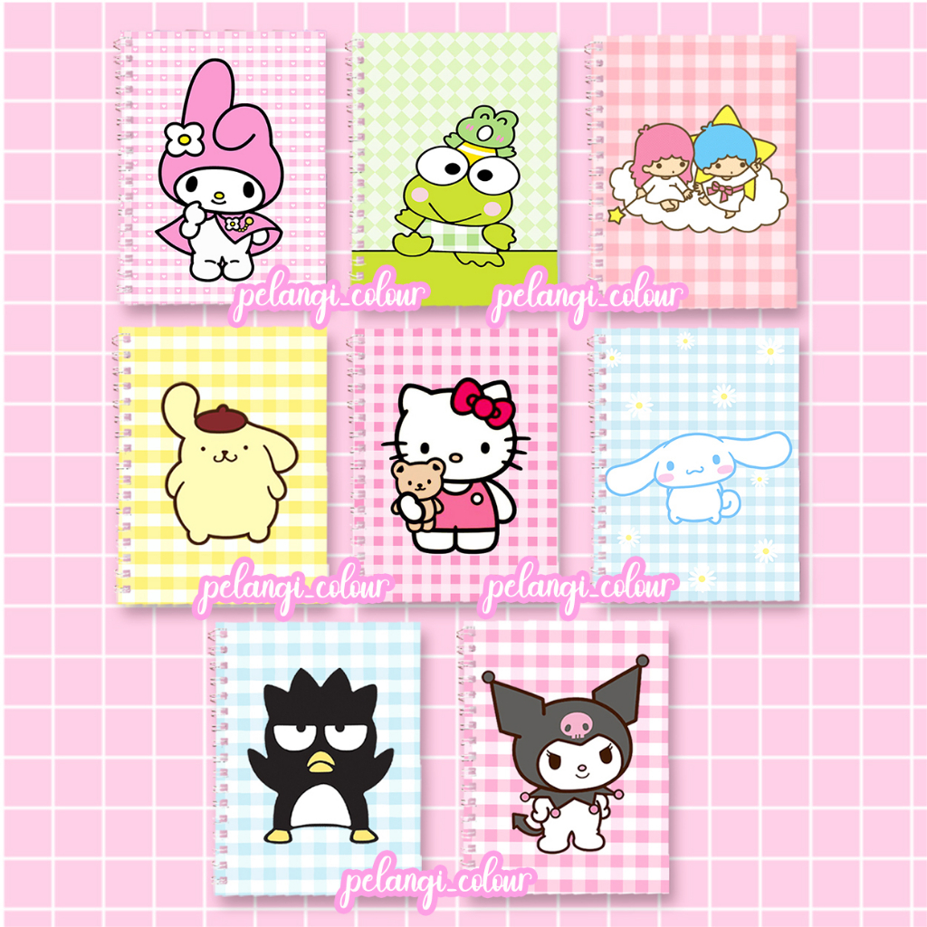 Melody Kuromi Character Notebook / Hello kitty Badtemaru Character ...