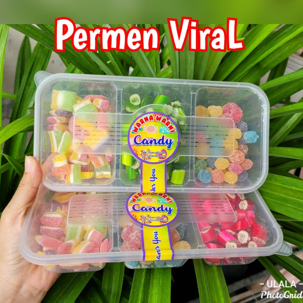 Viral Eid Candy 3 Dividers Halal Premen Jar Halal Korean Fruit Candy ...