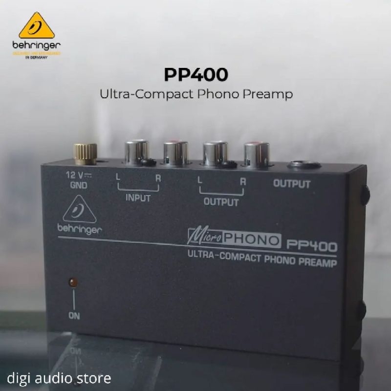 Behringer MicroPhono PP400 Phono Preamplifier for Turntable Vinyl ...