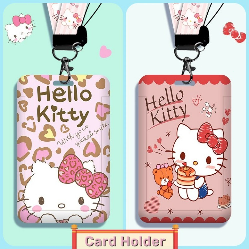 Hello Kitty photocard id card holder keyring key holder Sanrio Sleeves ...