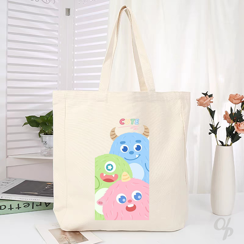 Monster Inc Motif Canvas Tote Bag / Disney Batch 2 / shopping Bag Tote ...