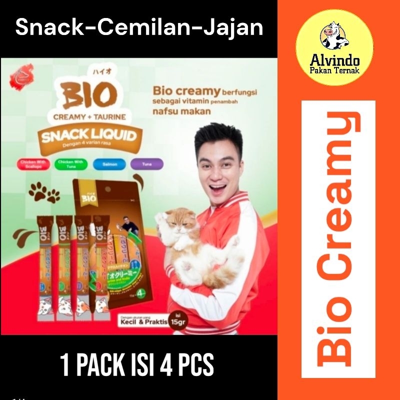 Bio Creamy TREATS 1PACK contains 4 Pcs equivalent and more than Meo ...