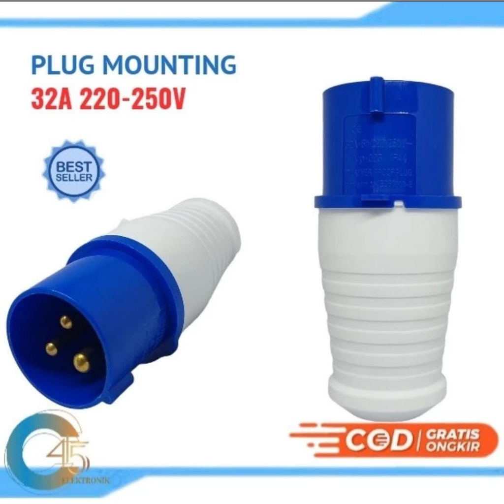 Plug Mounting Male Waterproof Plug 3P 32A 023 Plug Mounting Plug ...