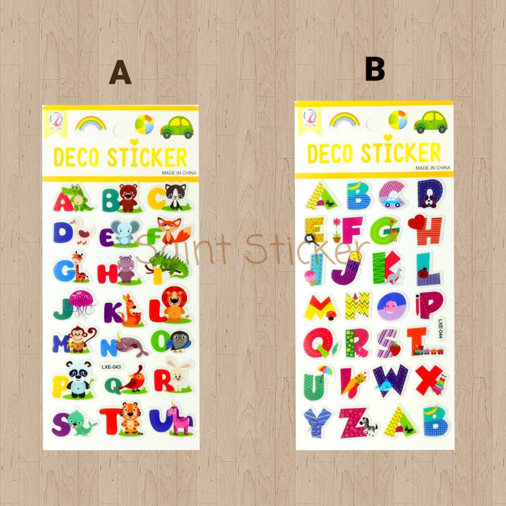 Picture Paste Sticker Children Sticker Embossed Alphabet Letter Edition ...