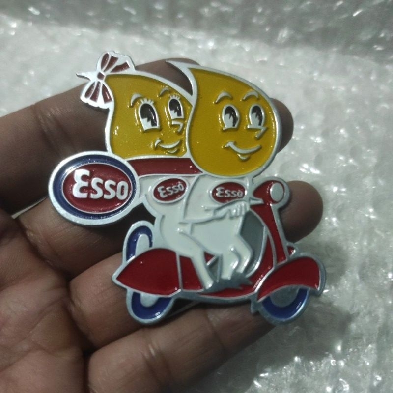 Vespa Emblem Badge Sticker Metal Oil Esso Vintage | Shopee Malaysia