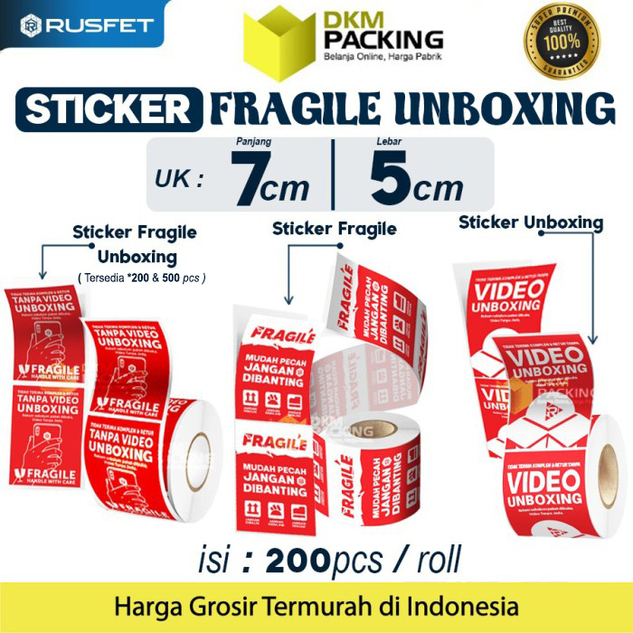 Sticker FRAGILE UNBOXING 5x7cm Sticker Label Cromo HANDLE WITH CARE ...