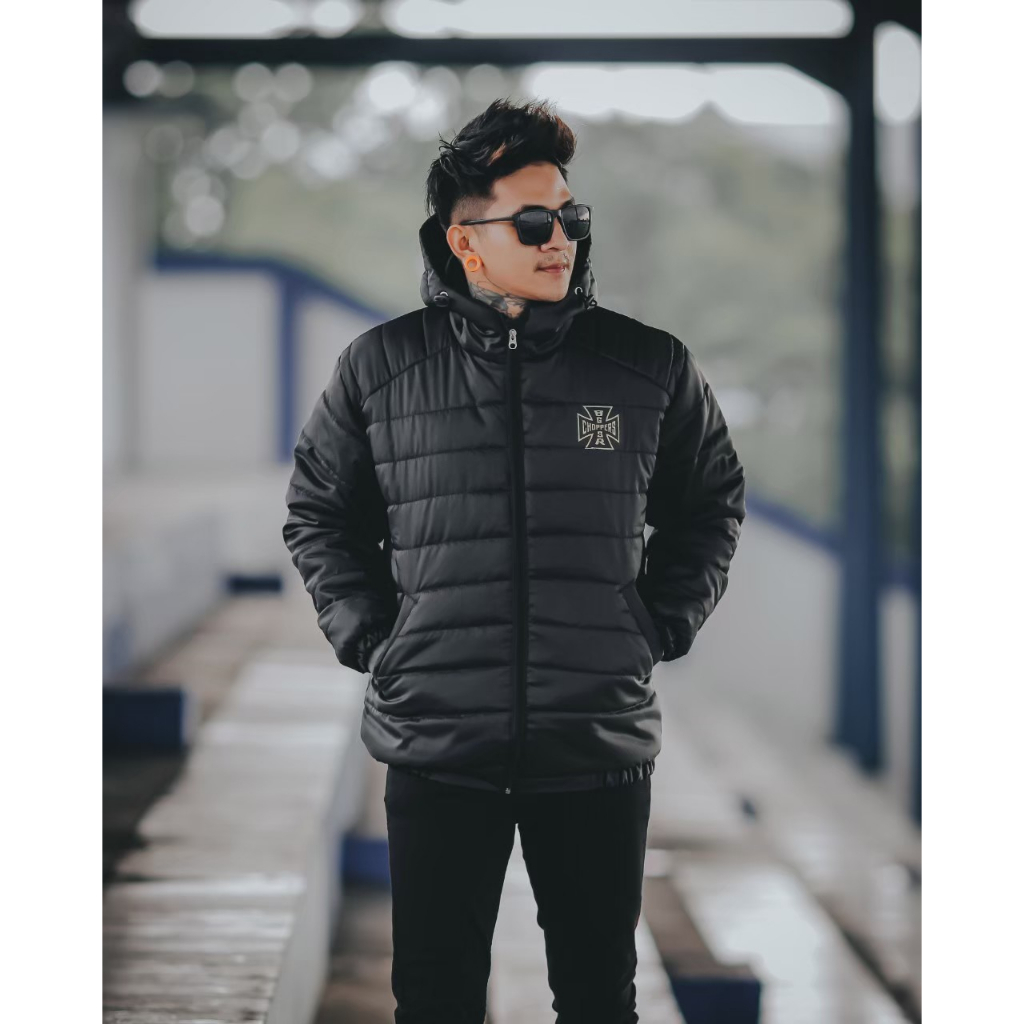 HITAM Puffer MotorcycleS Jacket Men X Black SIZE L XL XXL - WINTER ...