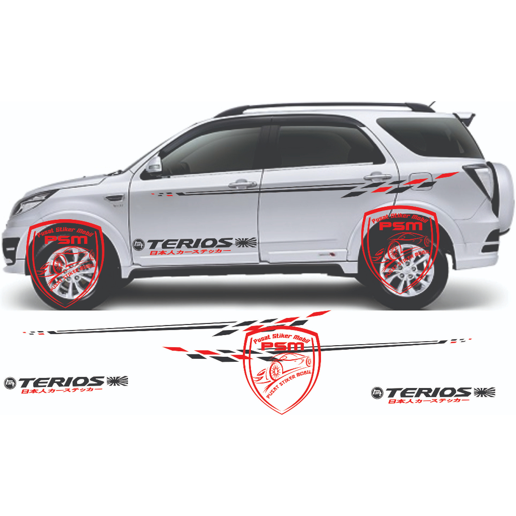 Cutting sticker Car Terios Striping sticker Car daihatsu all new Terios ...