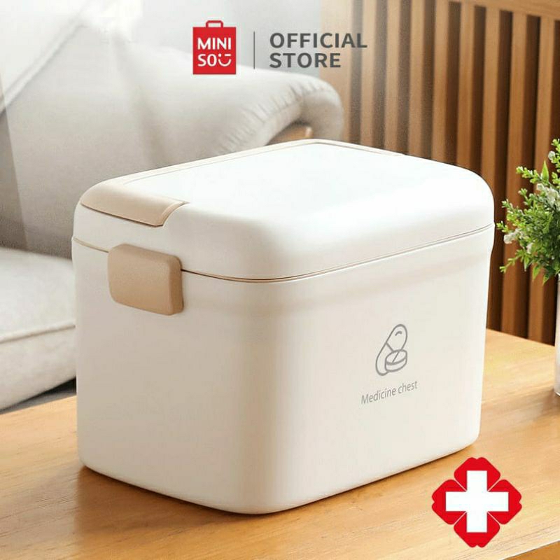Miniso Home Medicine Box Double Layer Storage Box Medicine Box Medical ...