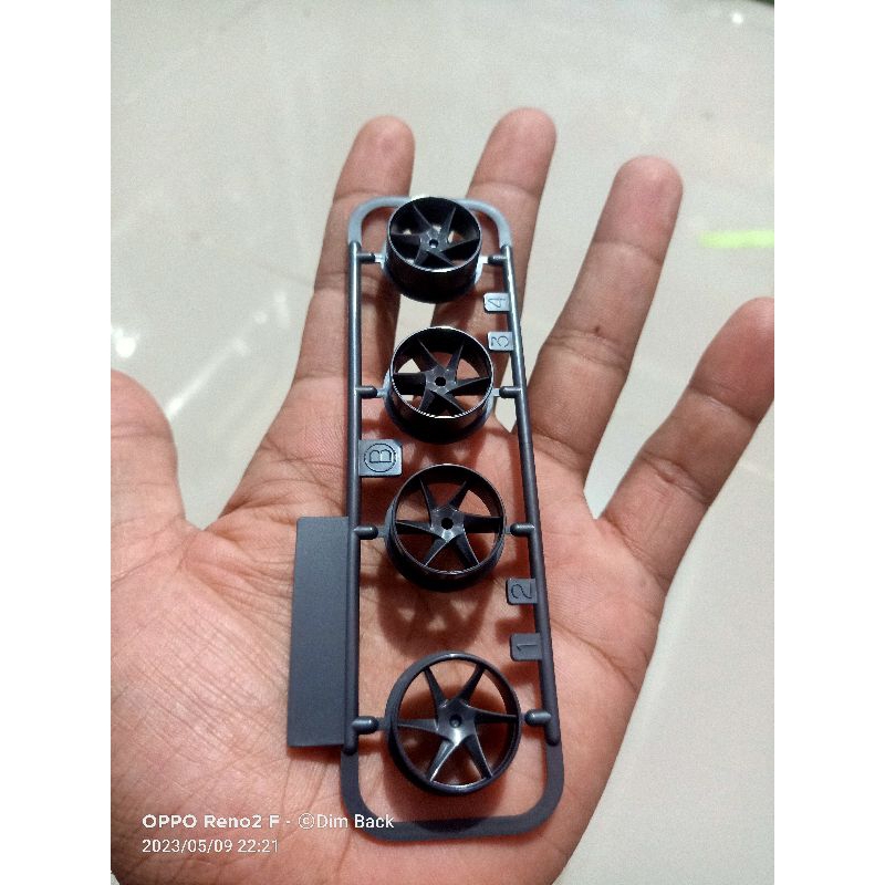 Tamiya Wheel Spiral Rims 6 Spoke Medium Gray Ash (Dark Silver) | Shopee ...