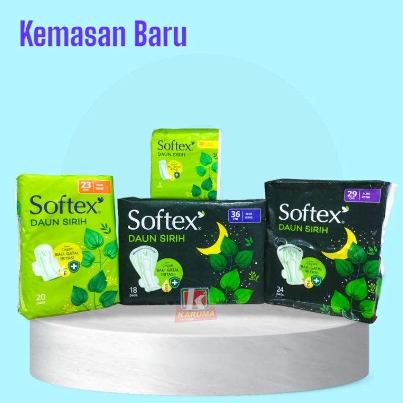Betel Leaf Softex | Softex Betel Leaf Regular Flow | Softex Daun Sirih Slim (Wing/Non Wing ...