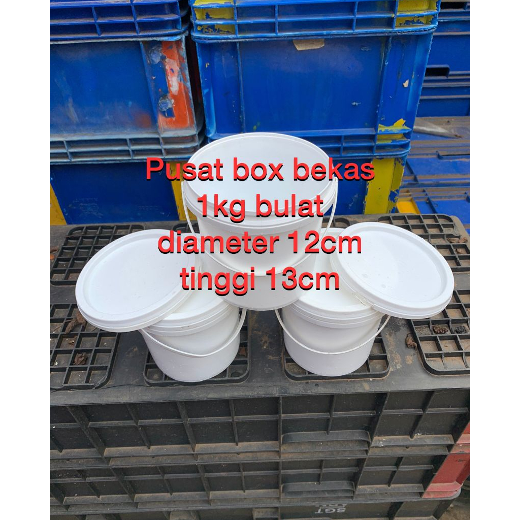 Used ice cream Bucket 1kg Round ice cream Bucket 1kg Round | Shopee ...