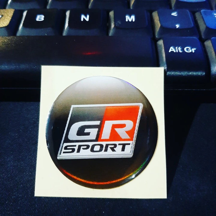 Gr SPORT Resin Embossed Sticker ROUND Small 3D Lycal Logo Sticker Unit ...