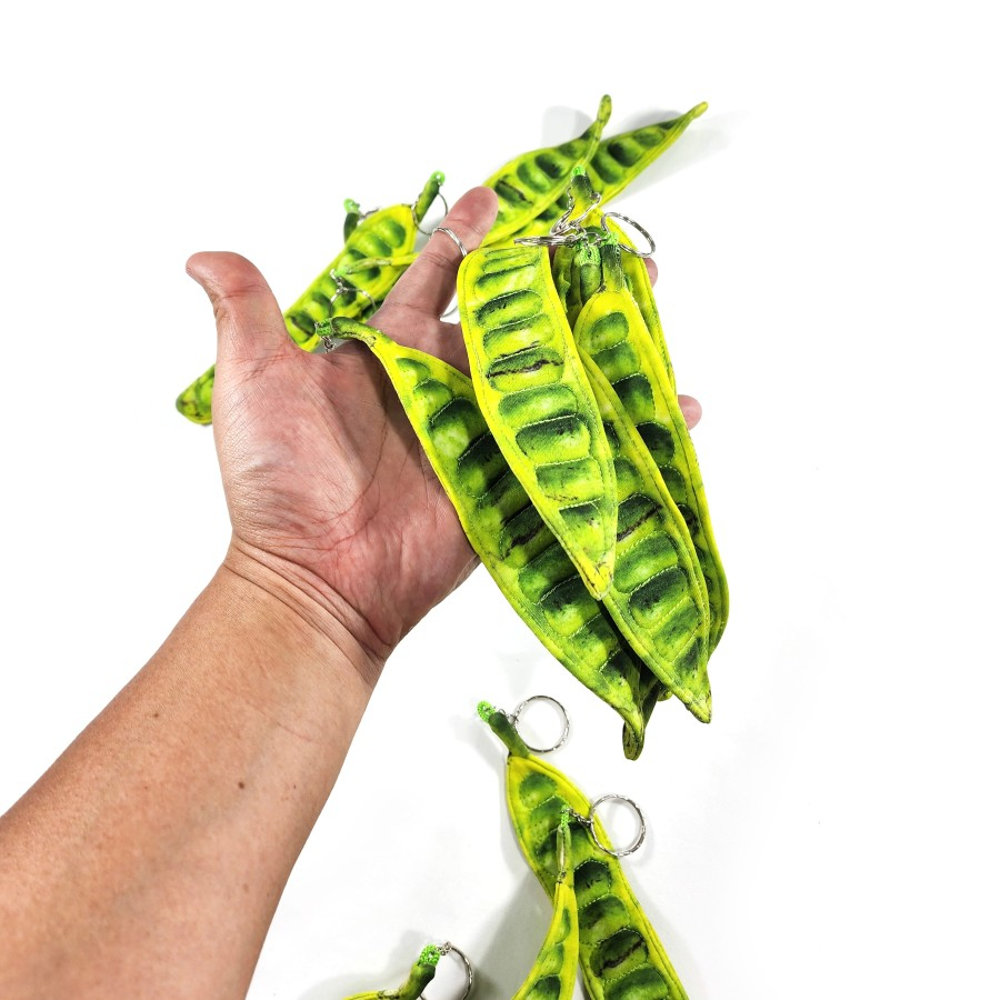 GANTUNGAN Pete Petai Keychain Stink Bean Keychain Culinary Fan Eating ...