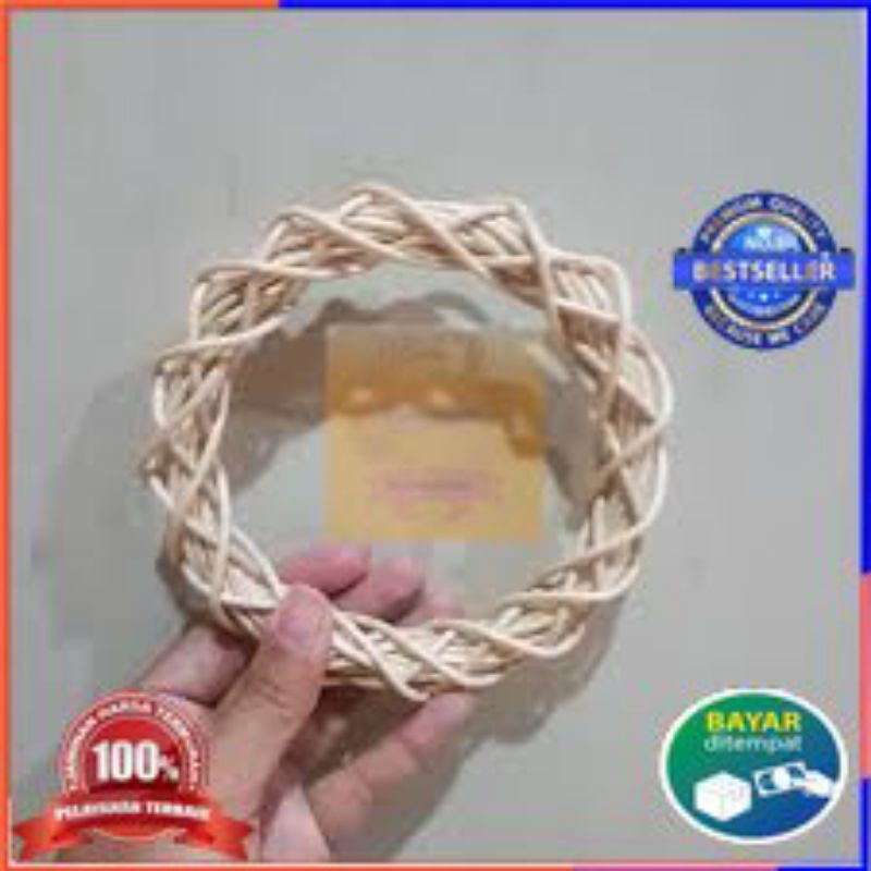 Cross style round rattan ring - decorative rattan ring - backdrop ...