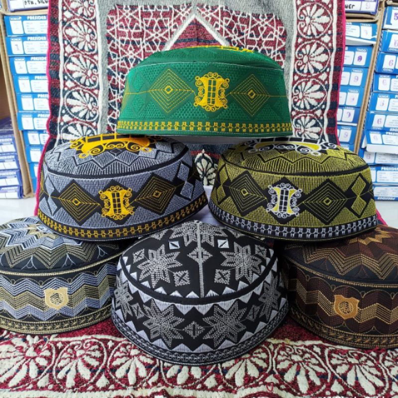 NABI Peci Kopiah Malaysia Terompah / Peci Kopiah Malaysia Embroidery ...