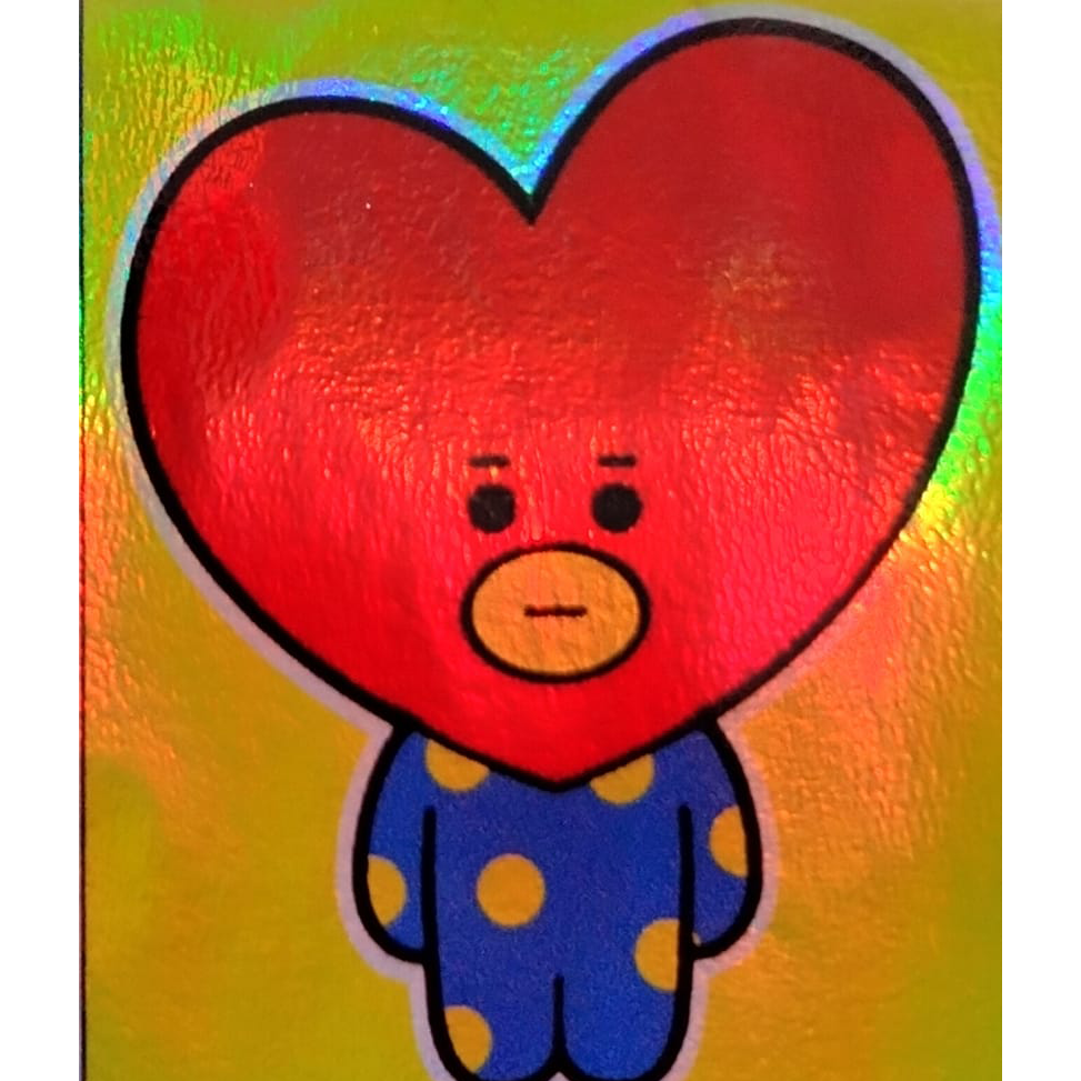 Hello BT21 TATA MOTIF HOLOGRAM Small Sticker | Shopee Malaysia