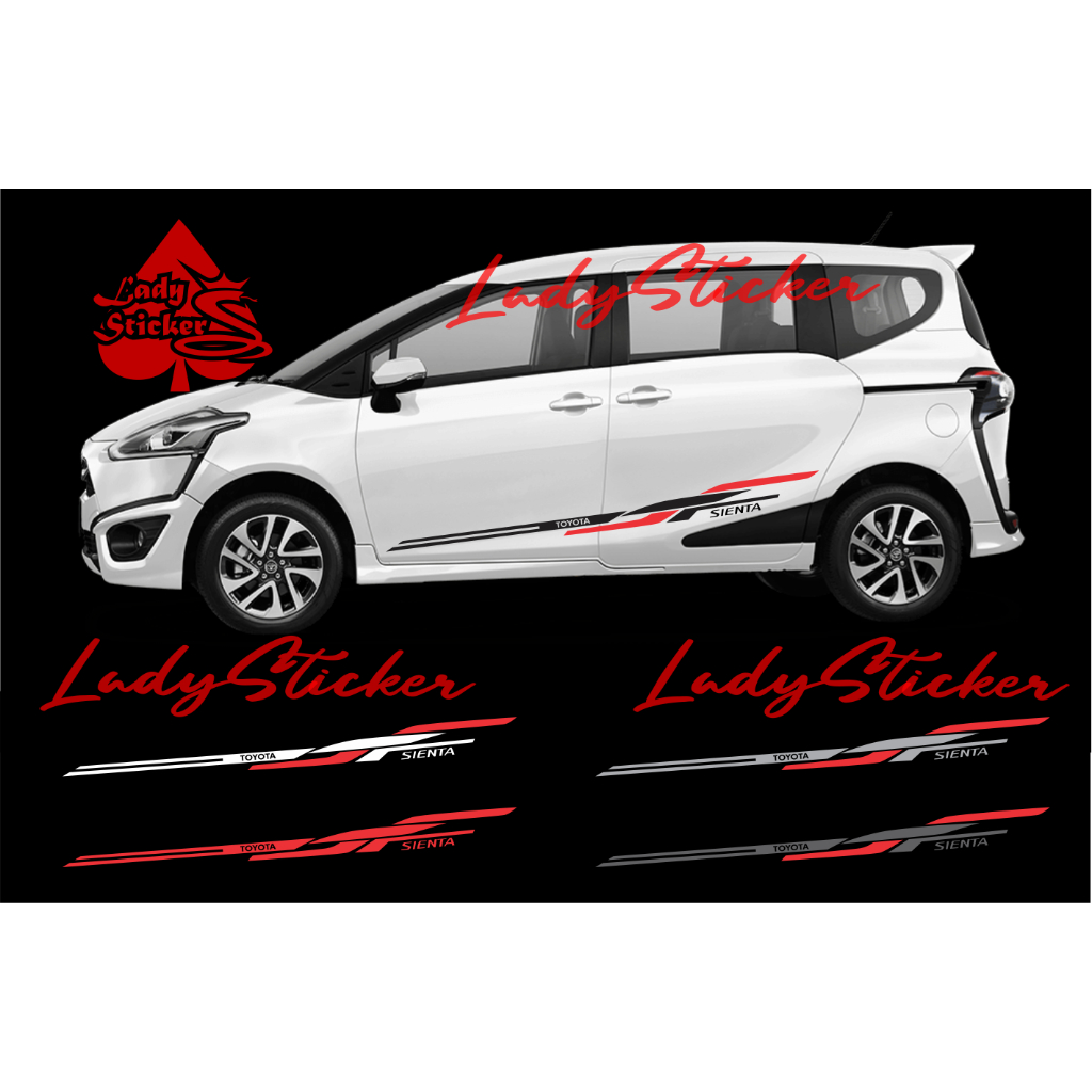(LADY) Cutting STICKER SIENTA CAR STICKER LIST OF TOYOTA SIENTA CAR ...