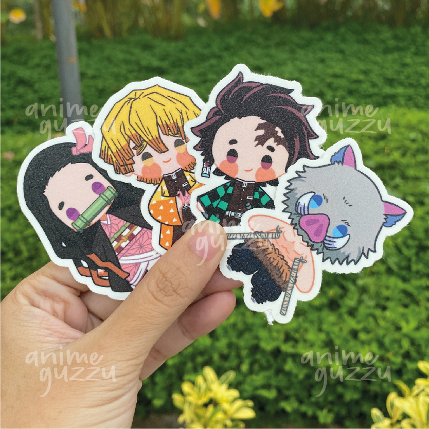 DEMON SLAYER KIMETSU NO YAIBA CLIP STICKER 1 SET 4PC - TANJIRO NEZUKO ...