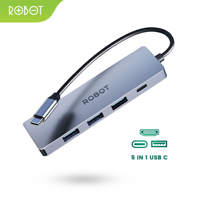 Robot USB Hub HT255S Multiport 5 in1 USB C Adapter 1 year guarantee ...