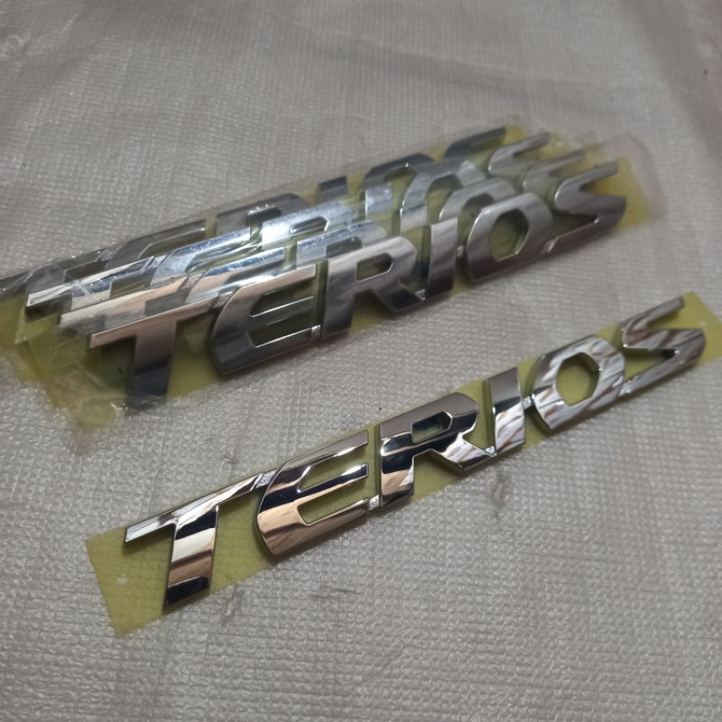 Original TERIOS Emblem/TERIOS Logo already has 3M glue | Shopee Malaysia
