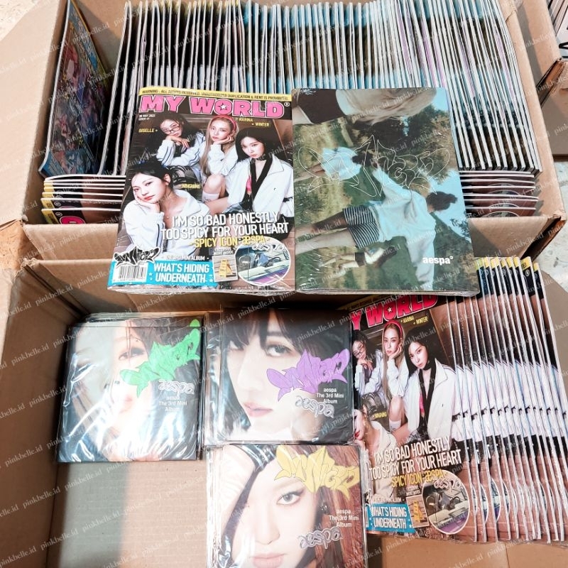 Aespa THE 3rd MINI ALBUM - MY WORLD ZINE VER SPICY WMDW INTRO POSTER VER SEALED | Shopee Malaysia