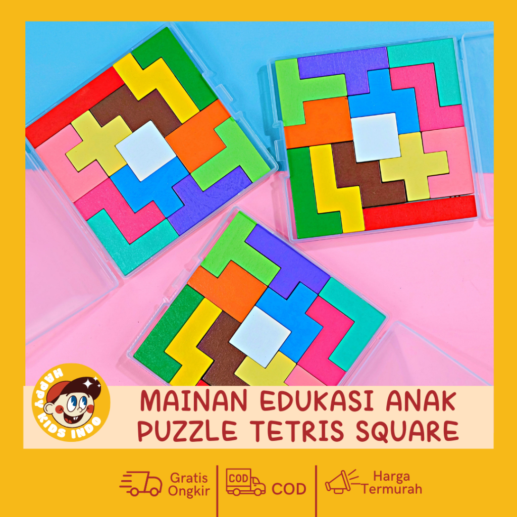 KAYU Wooden PUZZLE - CHILDREN'S TOY TANGRAM WOODEN PUZZLE - GEOMETRIC ...