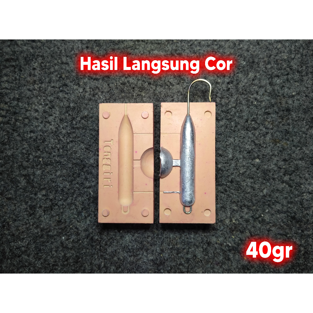 Molding Mold Hook Grandong Tenggiri Tin Fishing Rod 40gr Lead Sinker ...