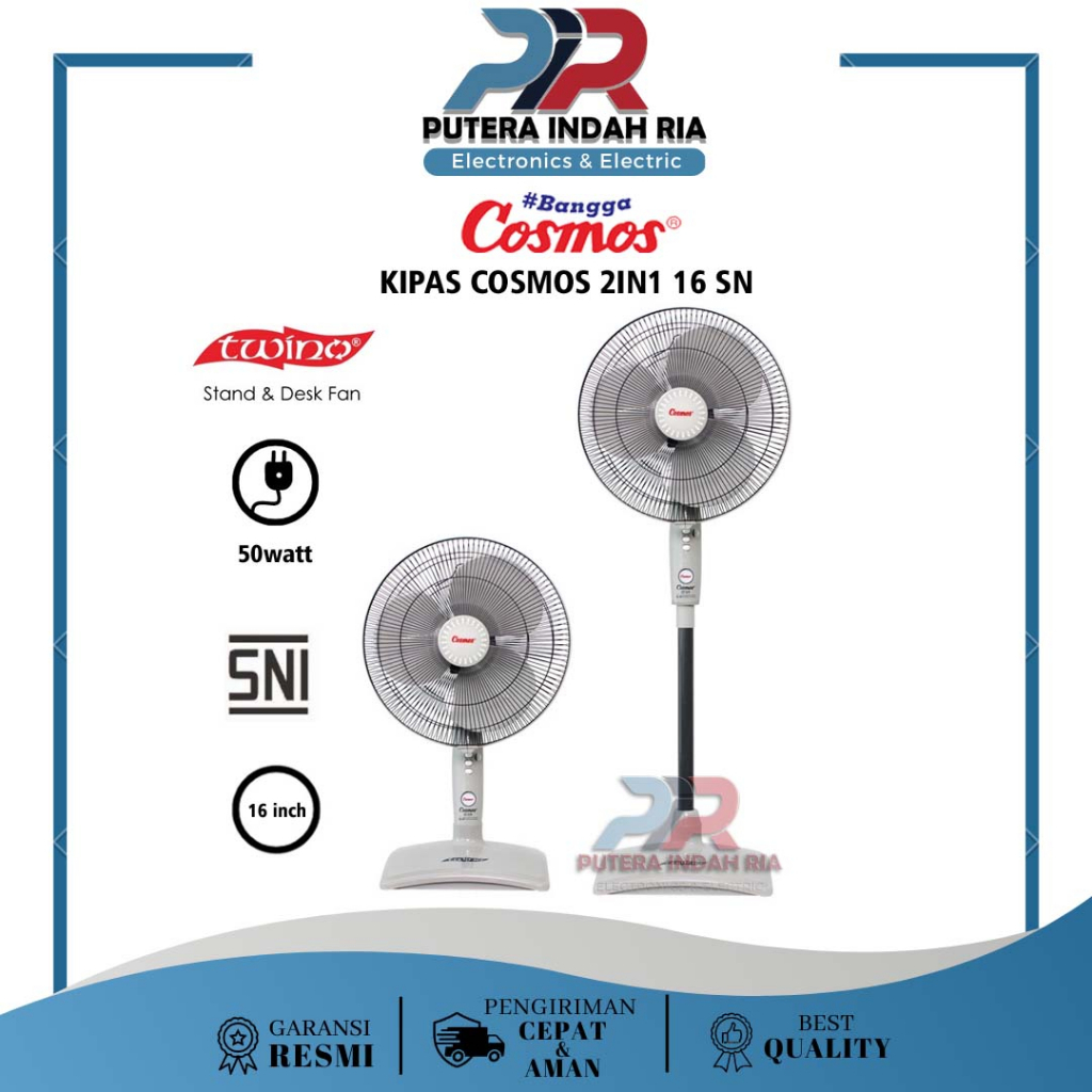 Cosmos Fan 16 inch 2in1 / COSMOS 16-SN Twino / Desk Fan, Stand Fan ...