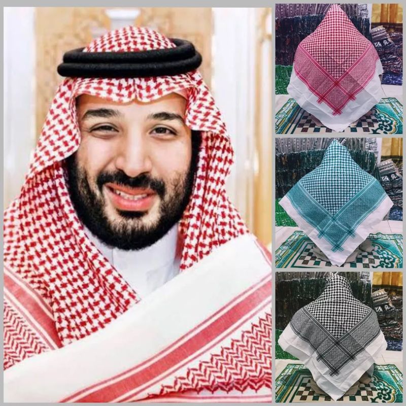 PUTIH HITAM Arabian TURBANS SCREENED ARAB TURBANS BLACK AND WHITE ...