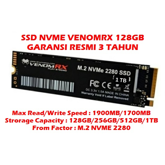 Nvme VENOMRX 1TB SSD, VENOMRX VRX NVME 2280 NVME 1TB SSD, NVME 1TB SSD ...