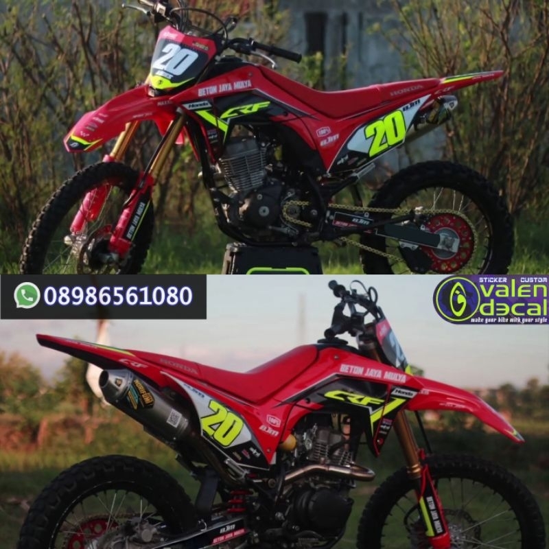 Sticker Decal CRF KLX Dtracker WR full body Combination Number Name ...