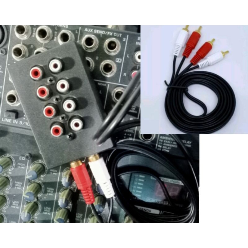 RCA Stereo OUTPUT INPUT SPLITTER | Shopee Malaysia