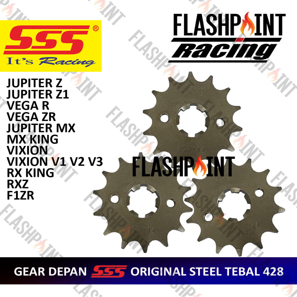FRONT GEAR 428 SSS ORIGINAL JUPITER Z JUPITER Z1 VEGA R ZR JUPITER MX ...