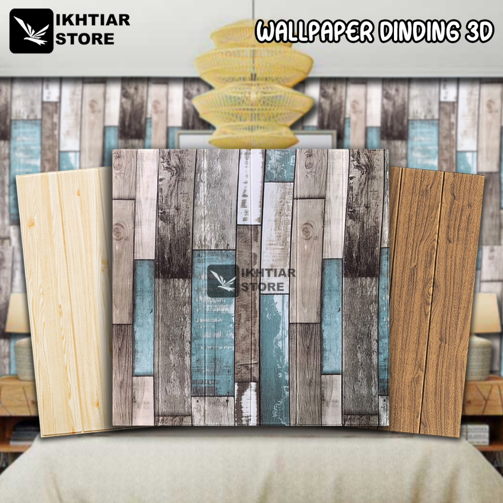 KAYU 3d Wall Wallpaper With Wood Grain motif - Home Decor, Room - Foam ...