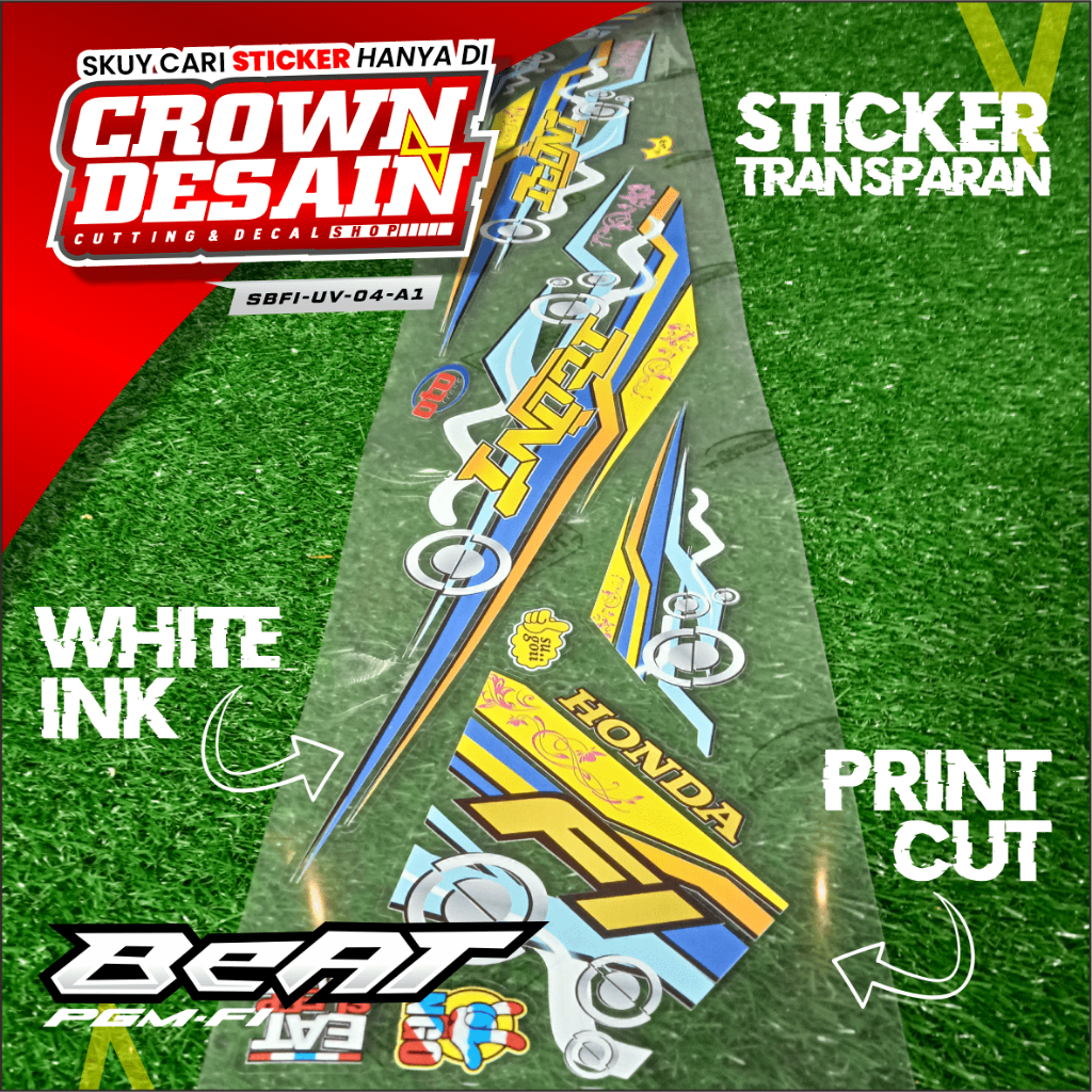 Uv Beat Fi Striping Sticker Decal Striping UV Beat Fi Transparent ...