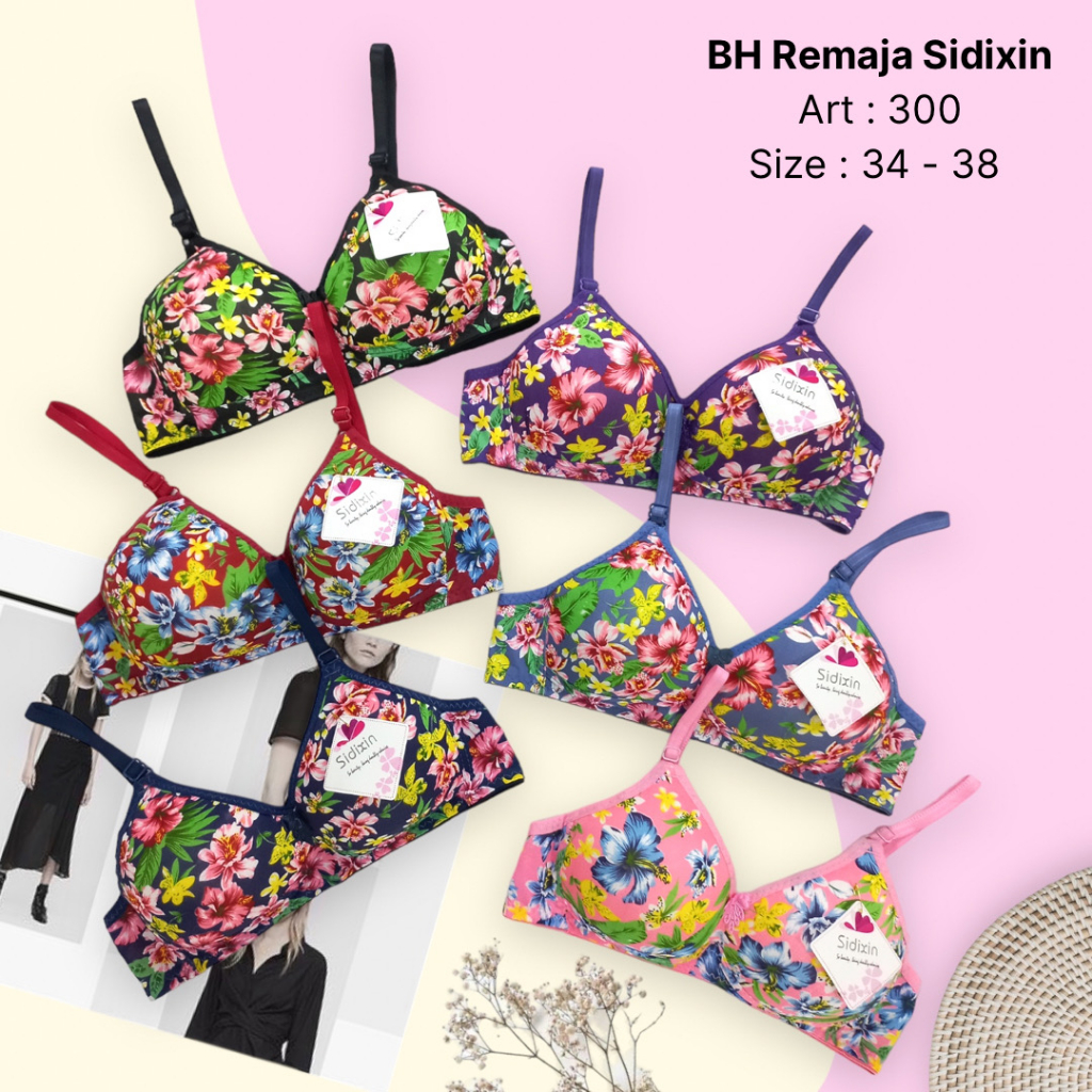Teenage ABG Bra Hook 2 | Thin foam bra | Floral Motif Bra | Bra ...