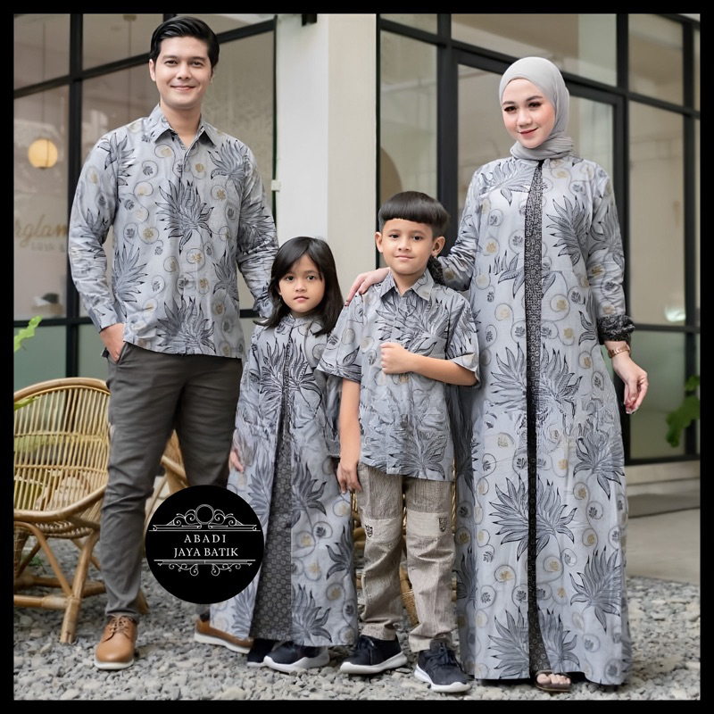 Batik Couple Family New Series Modern Father Mother And Son Sania Motif ...