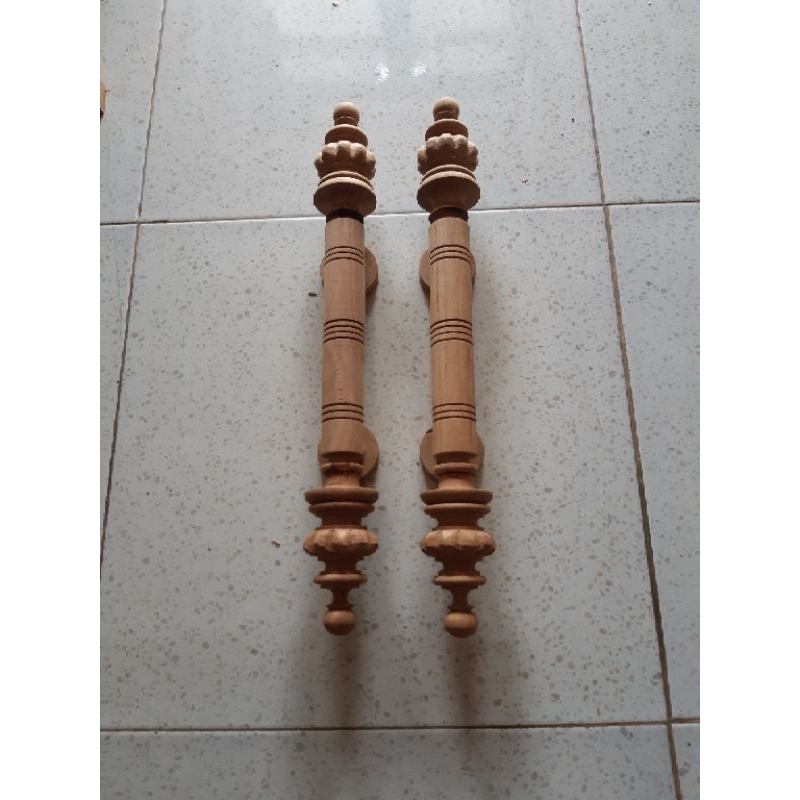KAYU Teak Wood Door Handle Teak Wood Door Handle Carved Teak Door 50cm ...