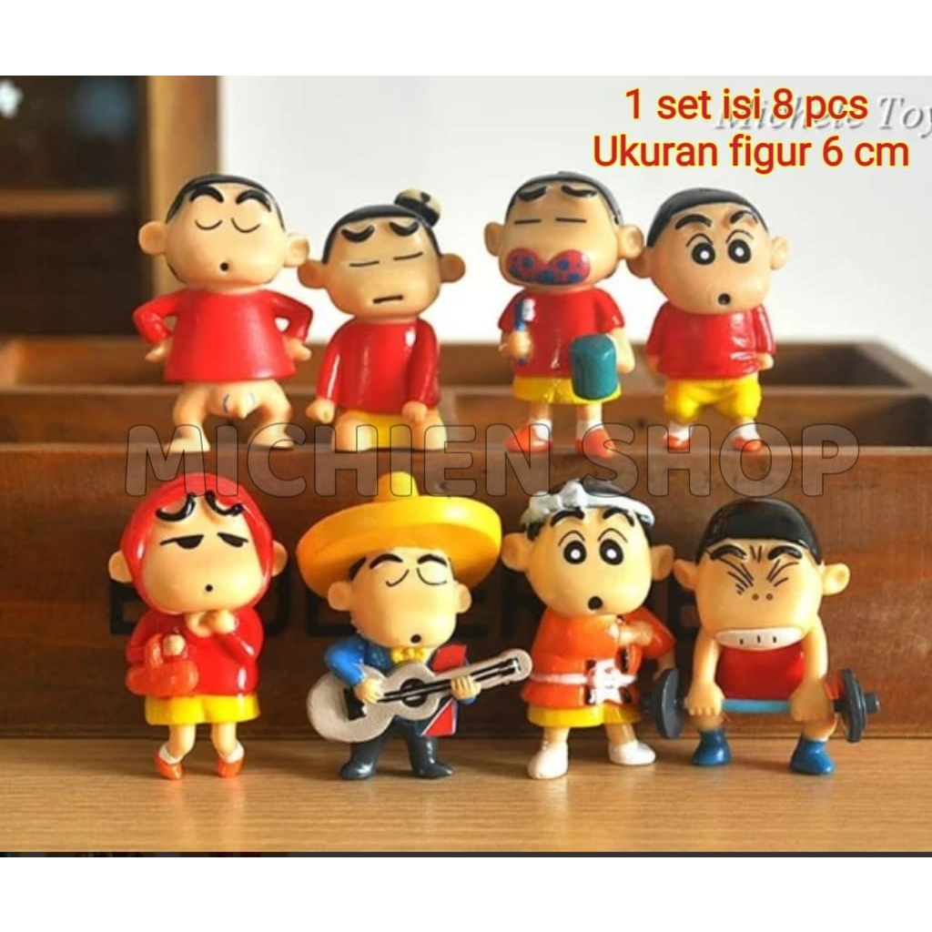 Sincan Shin Chan Shinchan Figure Set 8pcs | Shopee Malaysia