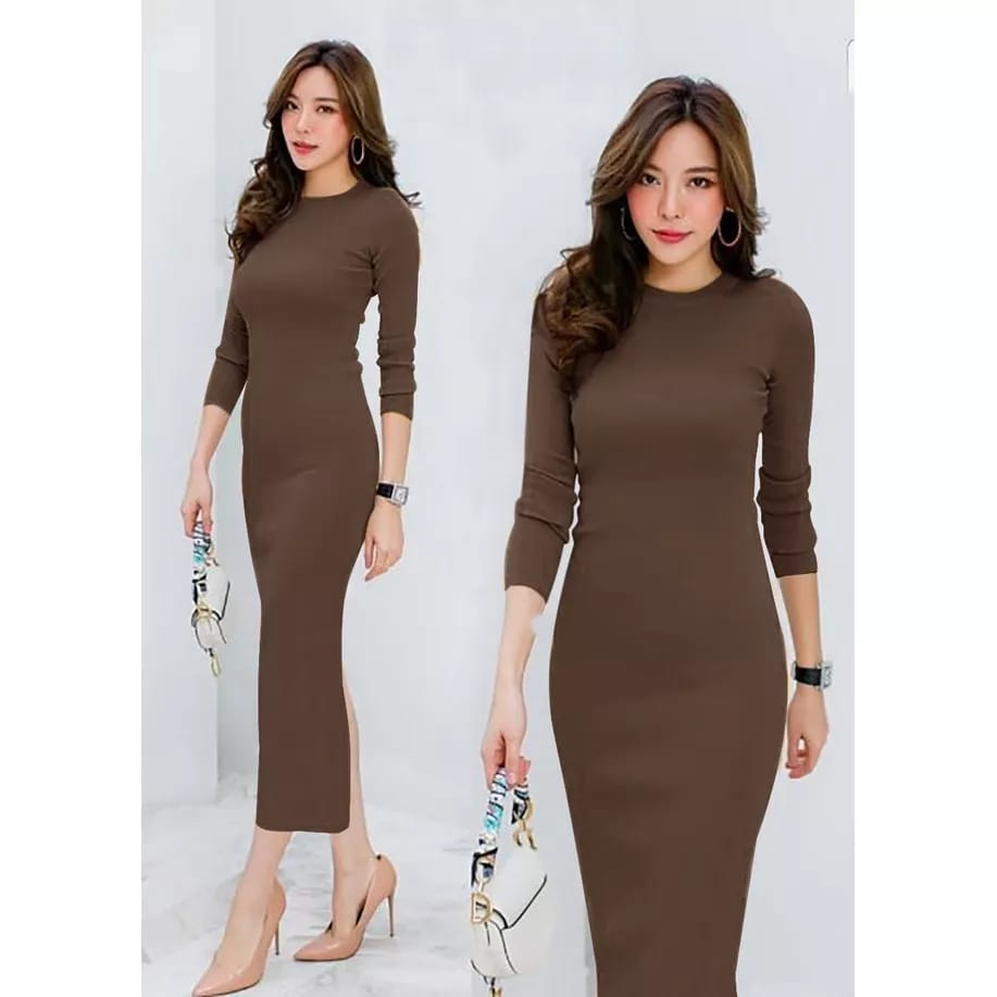 New DRESS LEXY RAJUT KOREAN STYLE/DRESS WANITA RAJUT BODYCON/MIDI DRESS ...