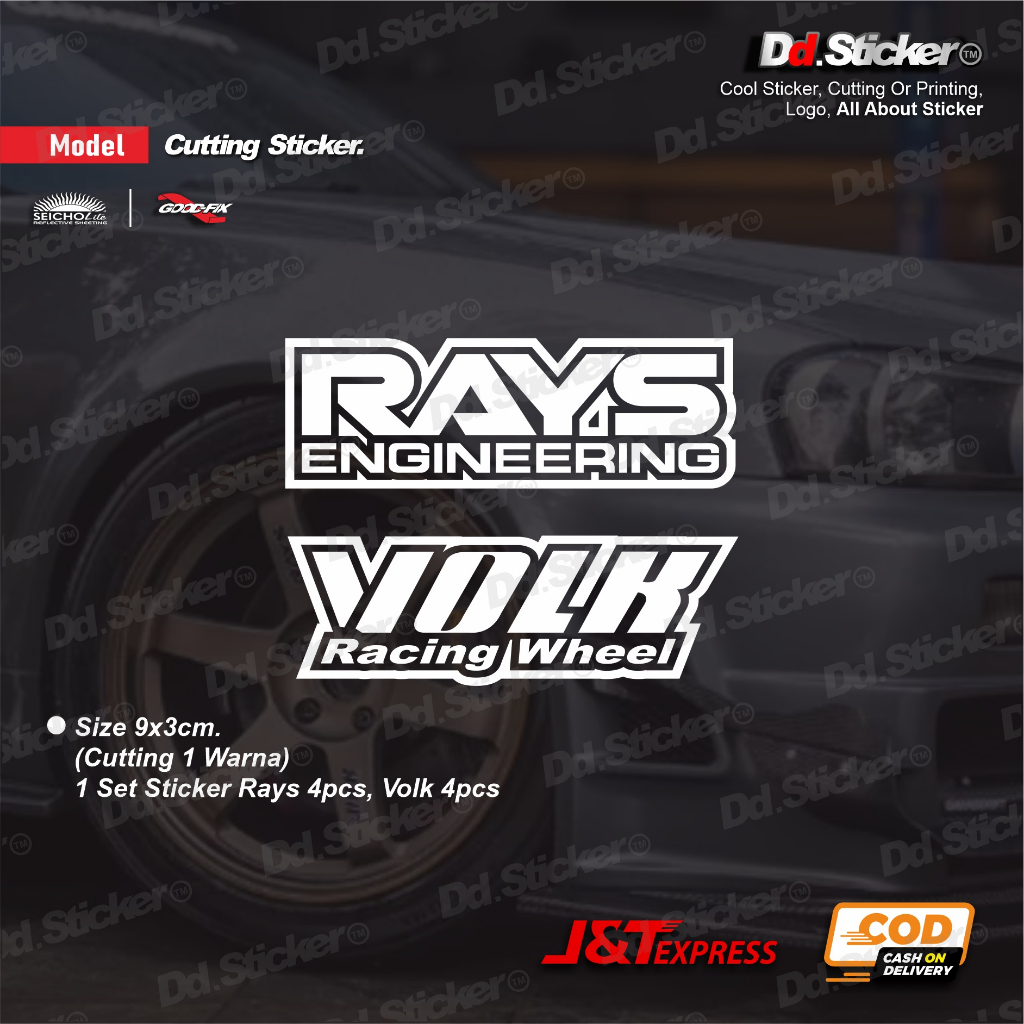 Sticker volk racing sticker Rays Engineering sticker Car Rims 1set ...