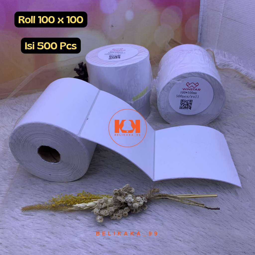 Thermal Receipt LABEL 100X100 Size A6 ROLL Contents 500pcs WINSTAR ...